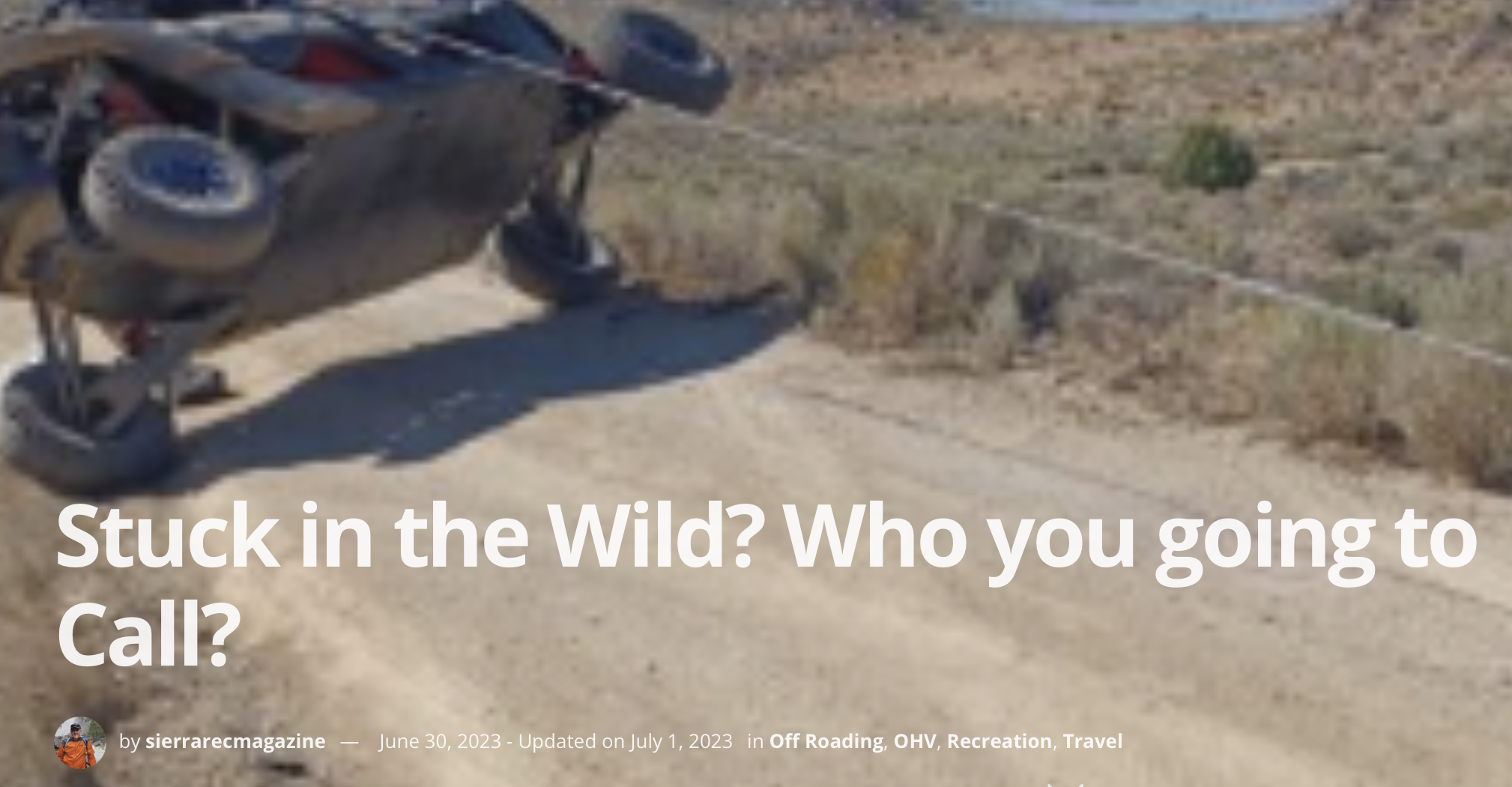 News - 775 Offroad & Recovery, Northern Nevada 4x4 Rescue